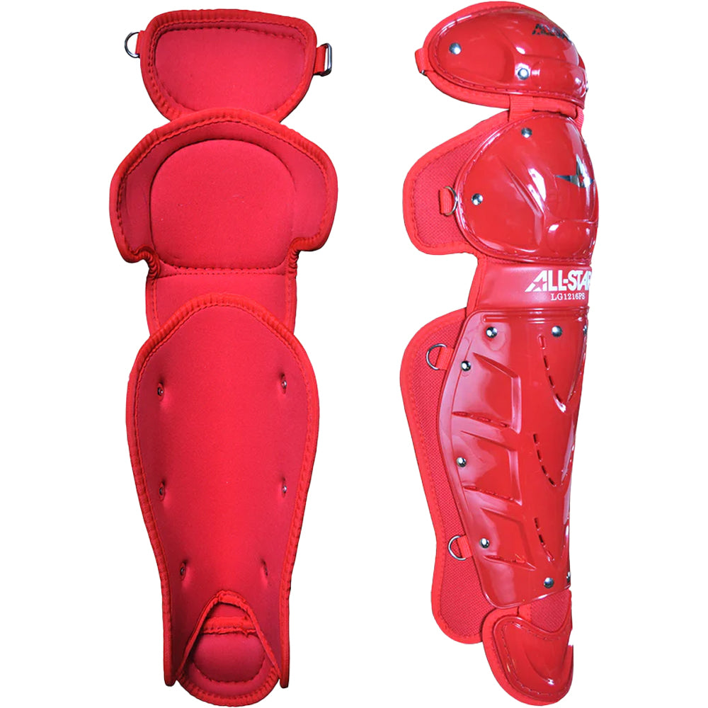 New All-Star LG912PS Red/White 13" 9-12 Player Series Leg/Shin Guards ...