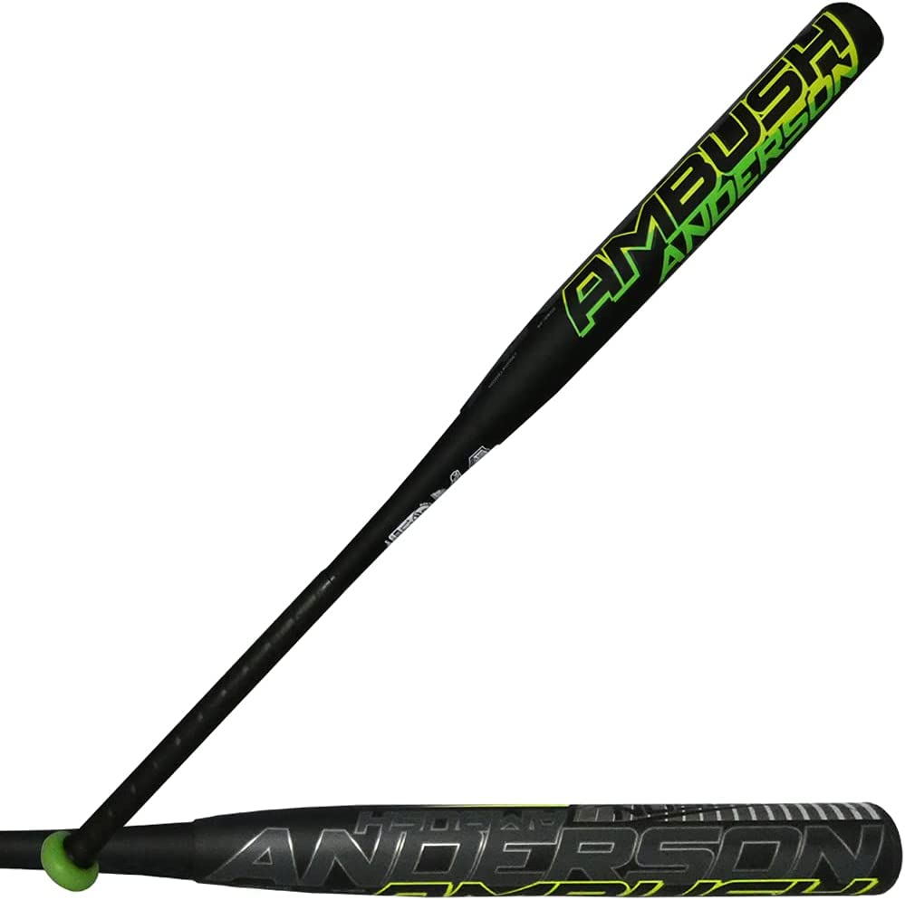 New Anderson Ambush Slowpitch Softball Bat 2022 Black/Green Composite ...