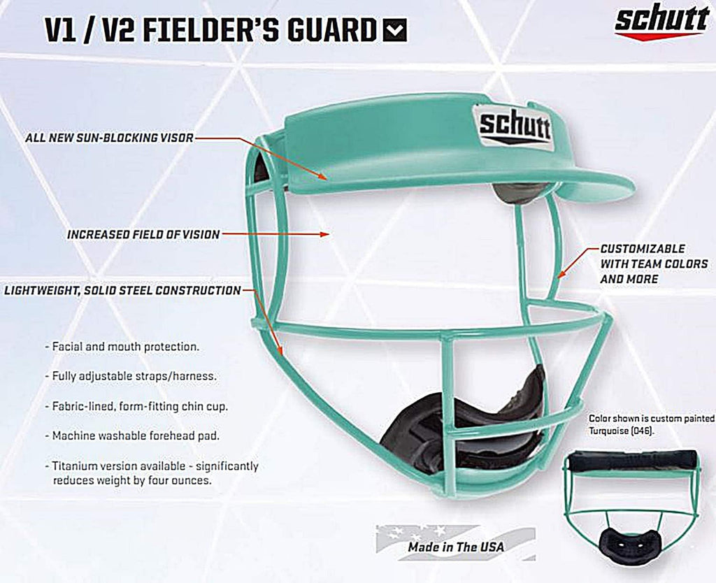 New Schutt V2 Varsity Fielder's Guard Softball Face Mask Adult Women B ...