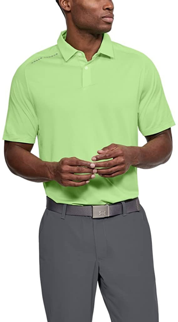 New Under Armour Men's Threadborne Golf Polo Lime Green Size Extra Lar ...