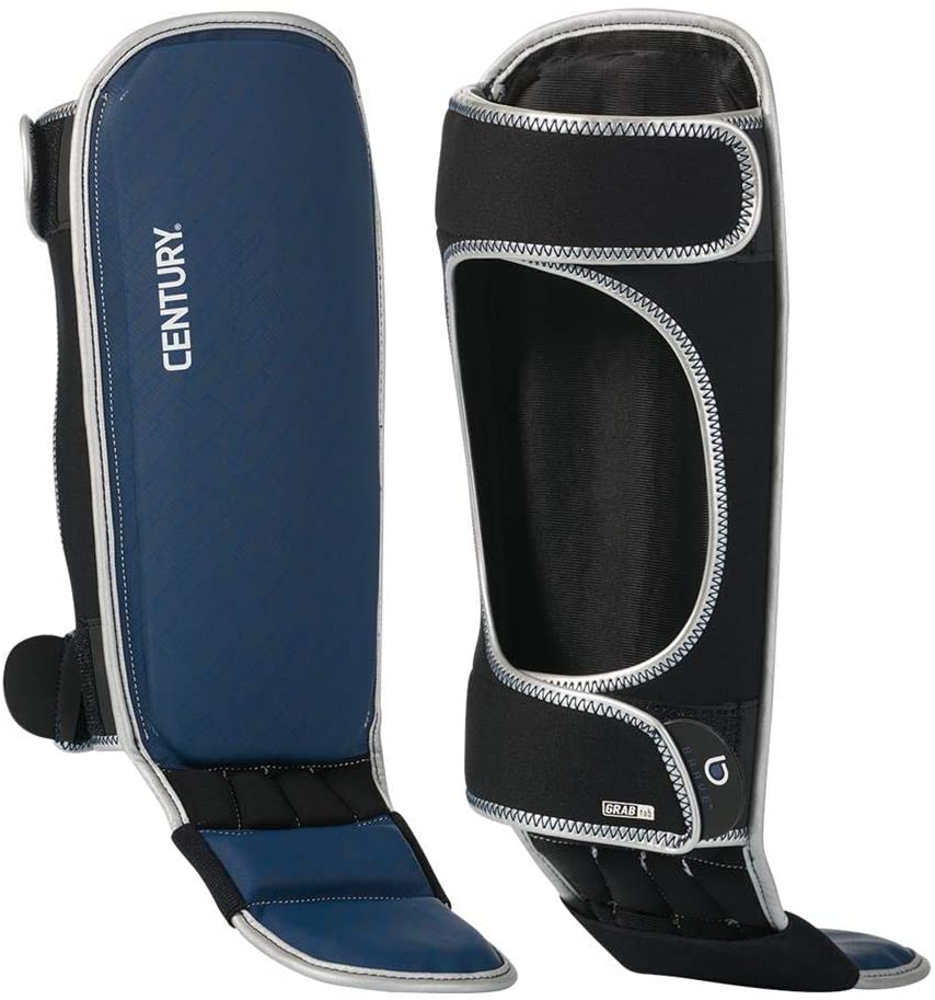 New Century Brave Martial Arts Shin Guards Flexible Sewn Ankle Panel B ...