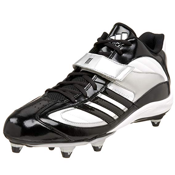New Adidas Men's University IV D Mid Football Cleat Men 13 Black/White ...