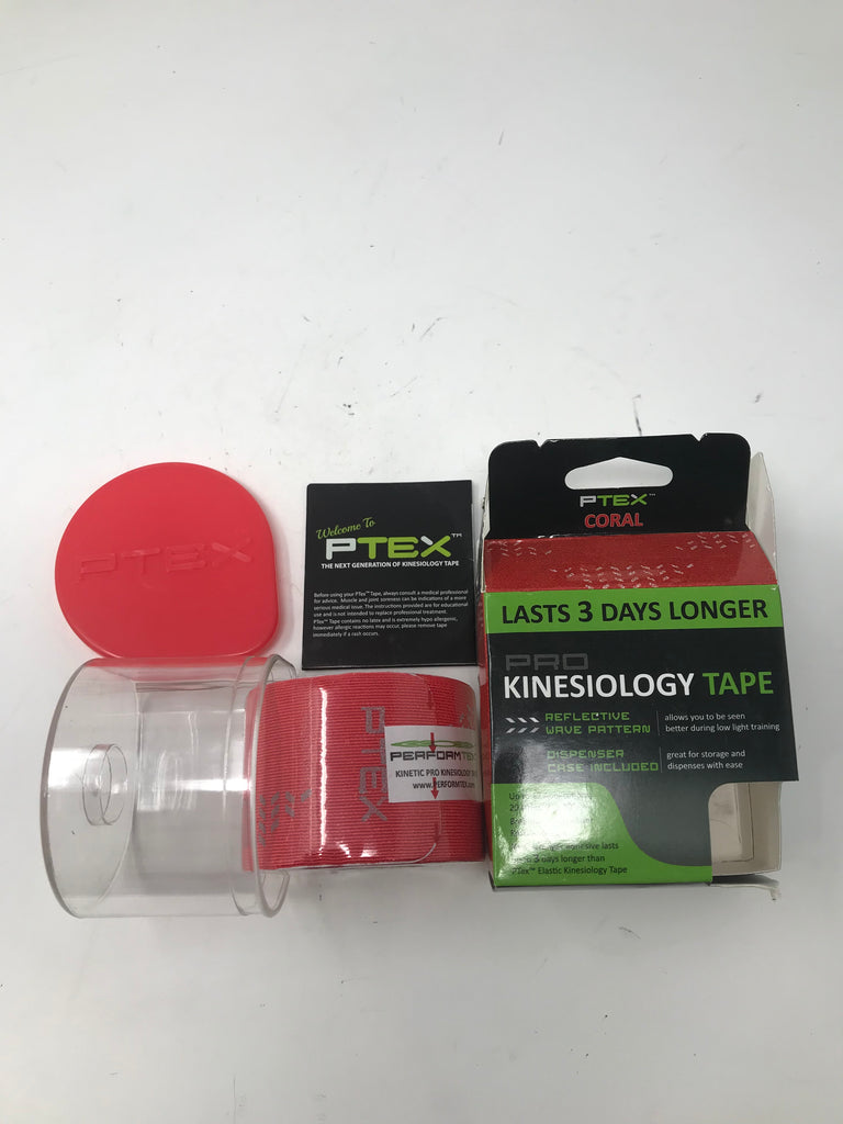 New PTEX Pro Kinesiology Tape 20 Precut Strips Coral – PremierSports