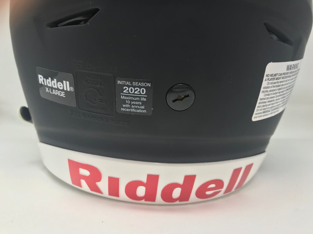 New Riddell SpeedFlex Youth Football Helmet X-Large Black/White Chinst ...