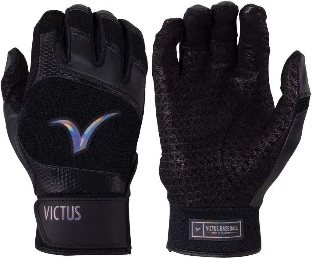 New Victus Debut 2.0 Batting Gloves Adult Large Black/Silver Show Seri ...