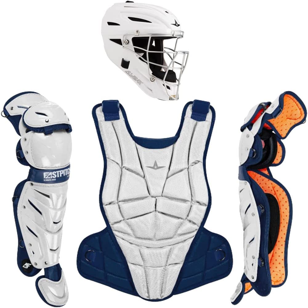 New All-Star AFx Series Fastpitch Softball Catcher's Package Small Whi ...