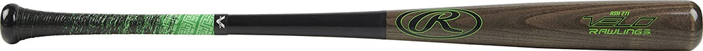 New Rawlings Velo Ash Wood Baseball Bat R271AV 34 Inch Black/Green ...