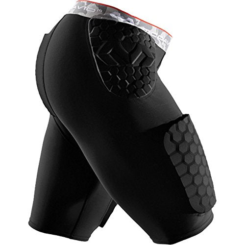 New McDavid Integrated Football Girdle Shorts w/ Built in Hex Pads Bla ...
