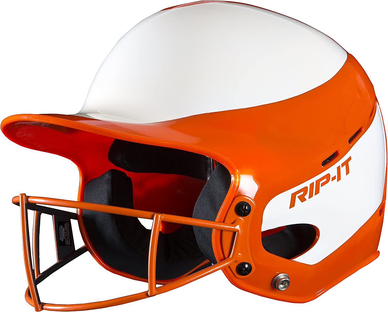 New Rip It Vision Pro Softball Batting Helmet Sm/Med 6 - 6 7/8 Org/Wht ...