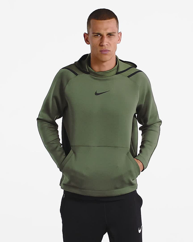 New Nike Mens Dri-Fit Pull Over Fleece Hoodie Green Size Extra Large ...