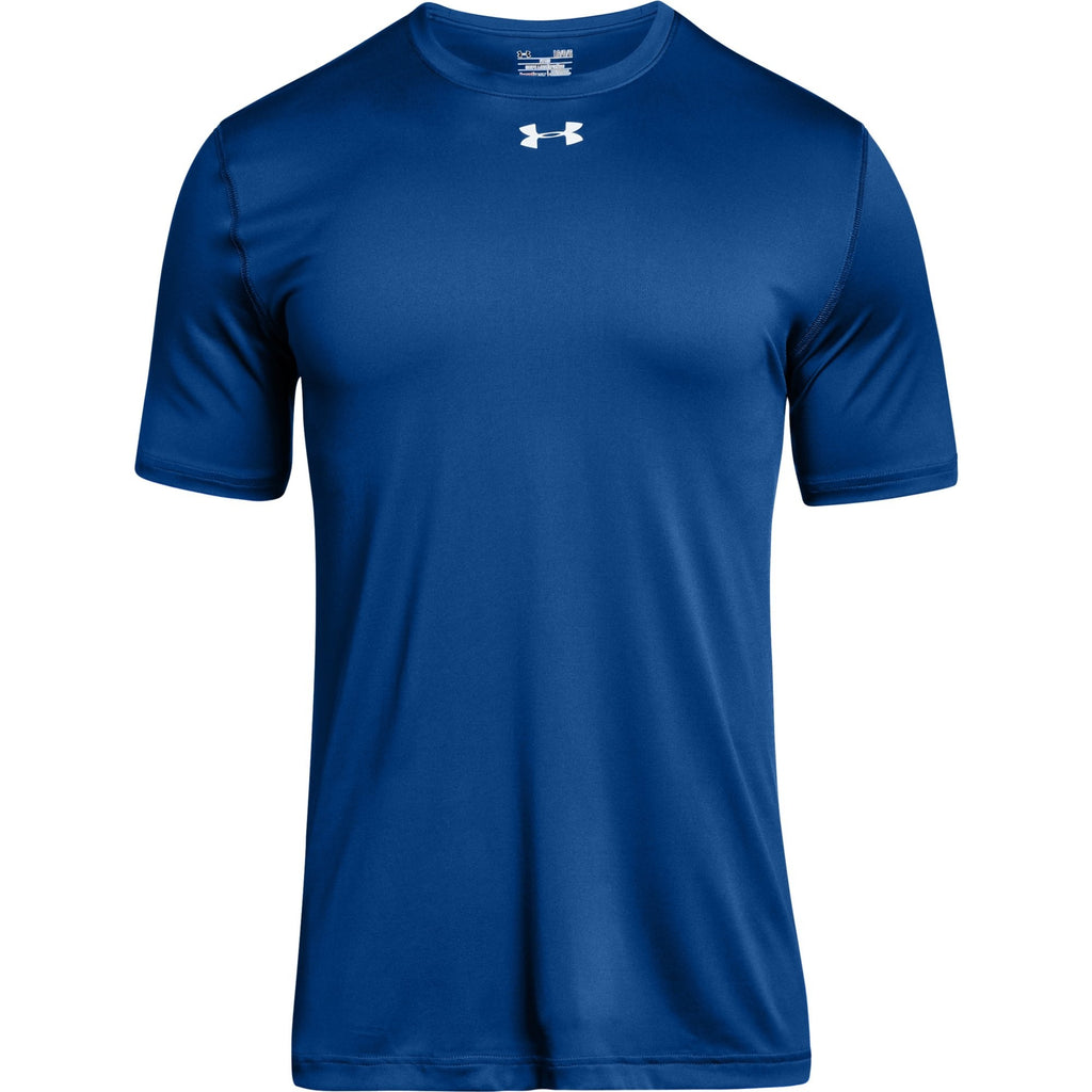 New Under Armour Mens Ua Locker 2.0 Short Sleeve Shirt 1305776 Royal/G ...